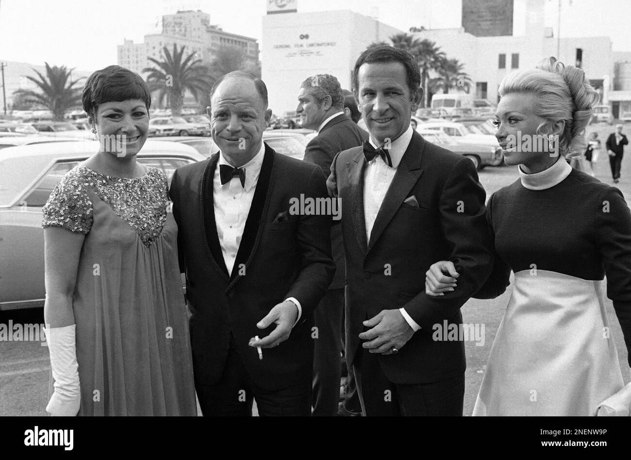 Comedian Don Rickles and wife Barbara(left) join comedian Don Adams and ...
