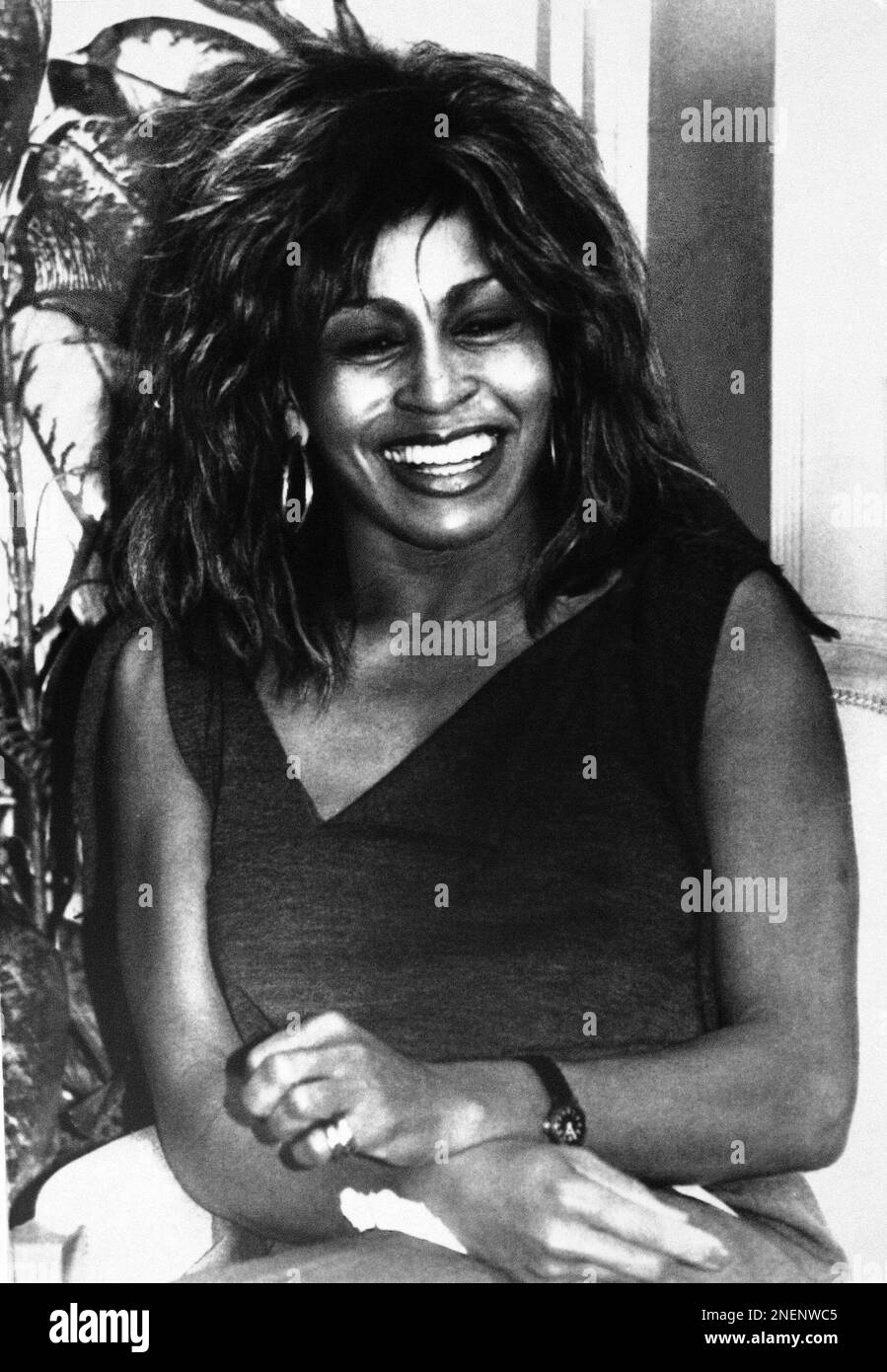 Singer Tina Turner talks with reporters during a recent news conference ...