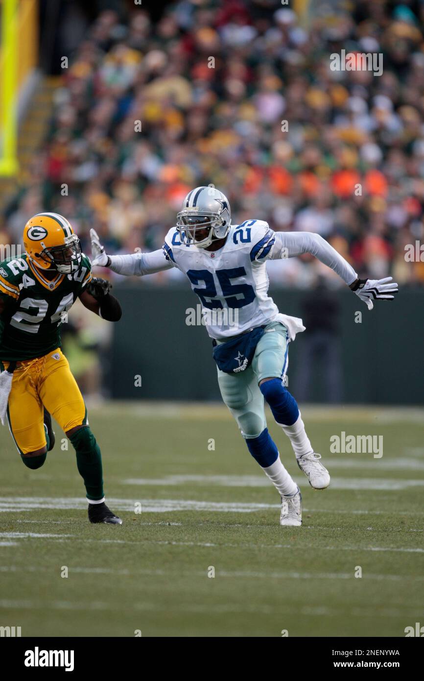 Green Bay Packers cornerback Jarrett Bush (24) and Dallas Cowboys ...