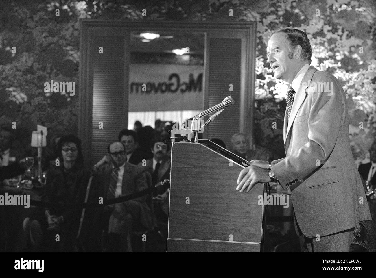 Sen. George S. McGovern, Democratic presidential nominee, tells ...