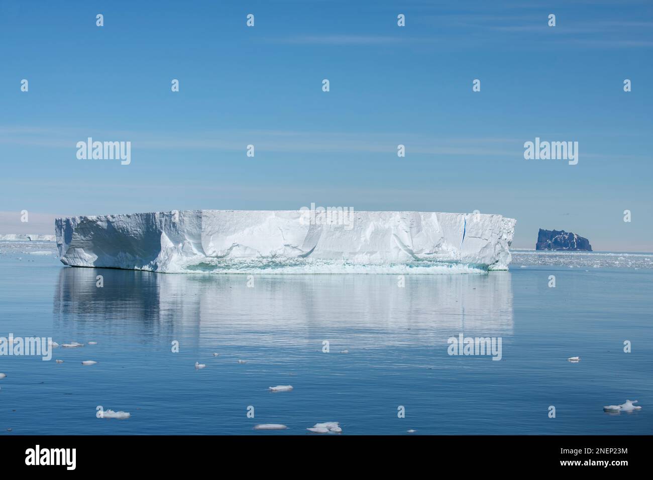 Antarctica, Carroll Inlet, volcanic Sims Island, off the coast of ...