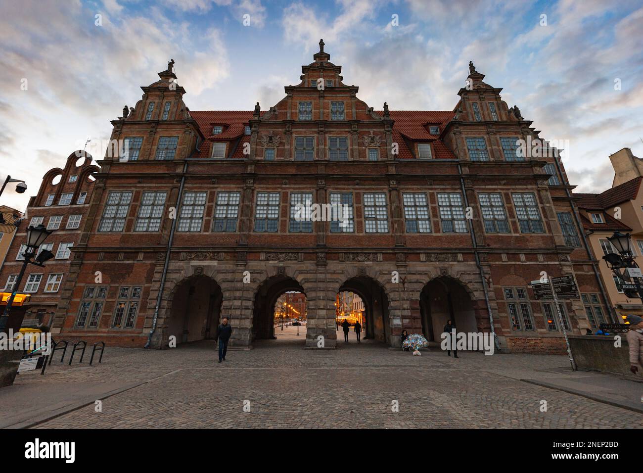 Gdansk, Poland - April 2022: Big city gate called Green Gate at evening ...