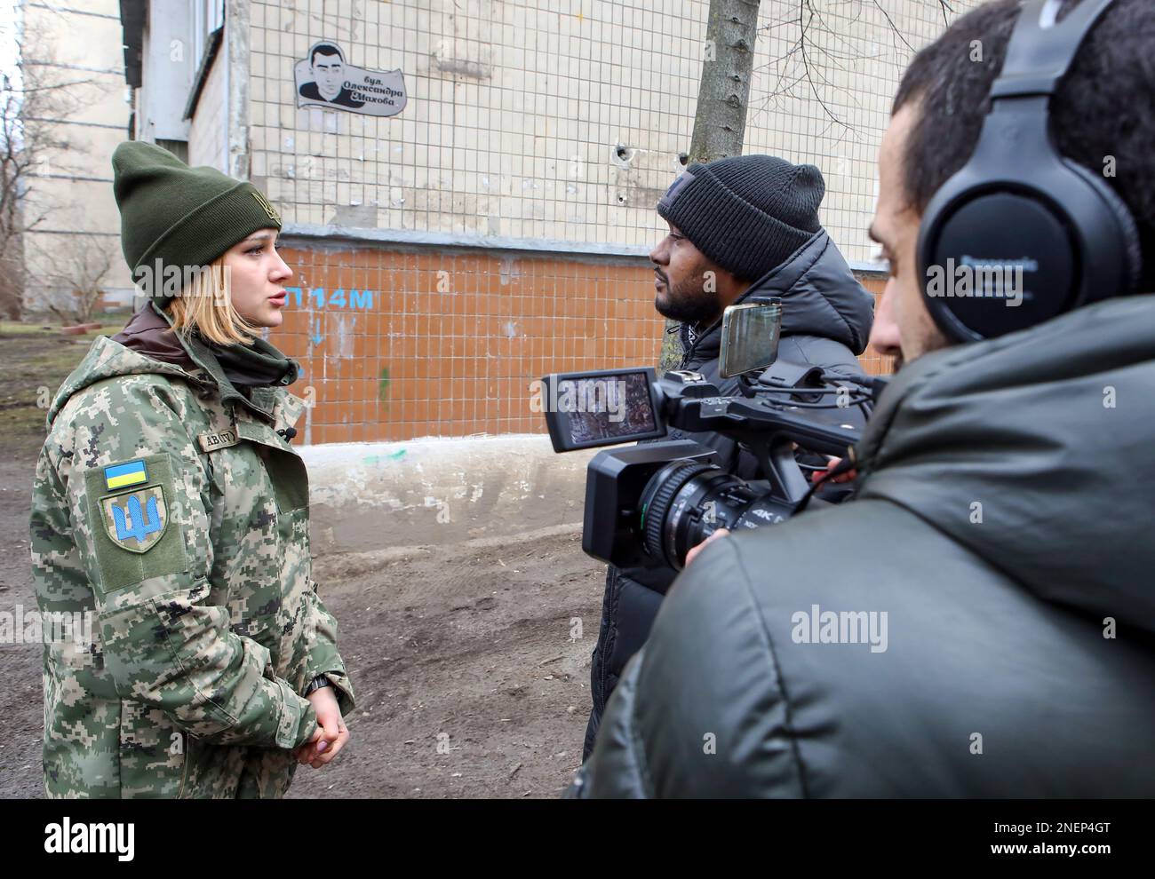 Non Exclusive: KYIV, UKRAINE - FEBRUARY 16, 2023 - Anastasiia Blyshchyk, the fiancee of ...