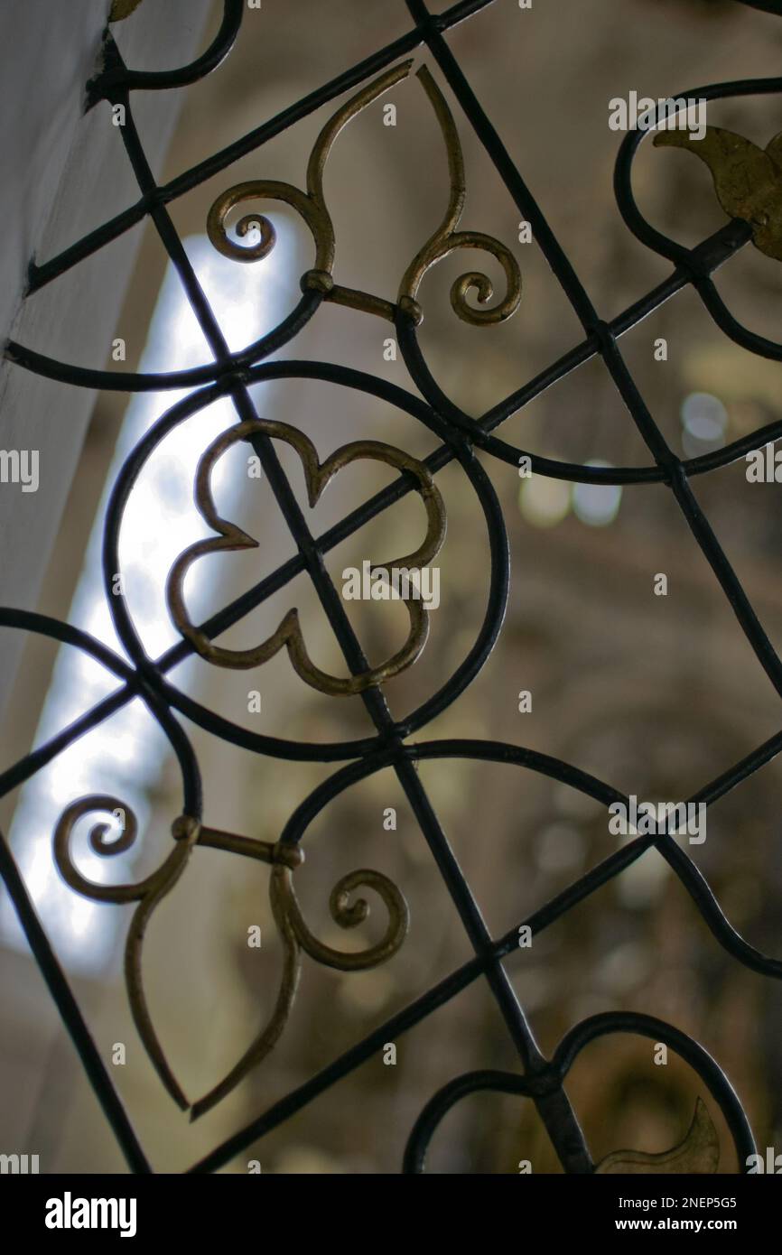Europe, Germany. Church interior, ornamental iron work Stock Photo - Alamy