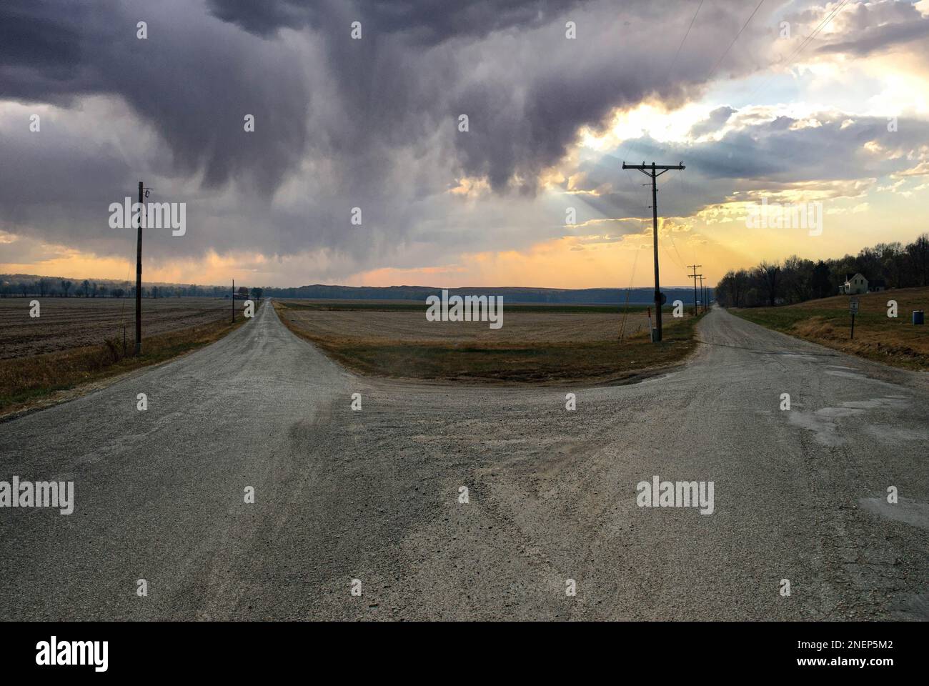 A Fork in the Road Stock Photo - Alamy