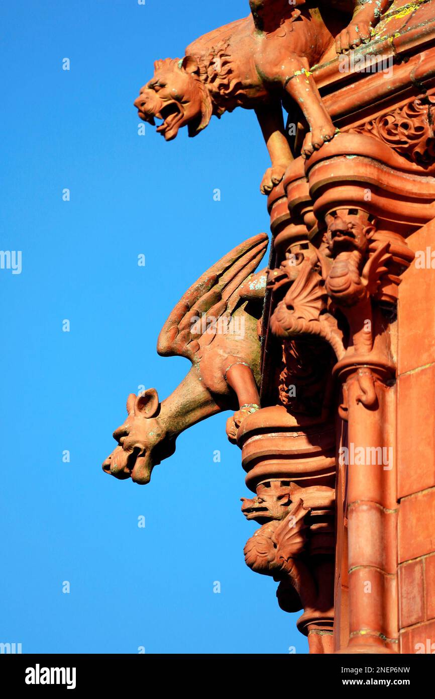 Gargoyles, Pierhead building, Cardiff Bay. Taken February 2023. Winter ...