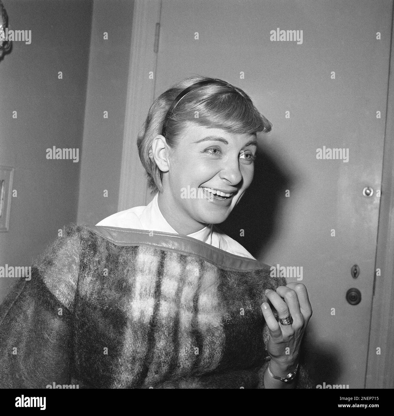 Joanne Woodward in her dressing room at Twentieth Century-Fox studio on ...