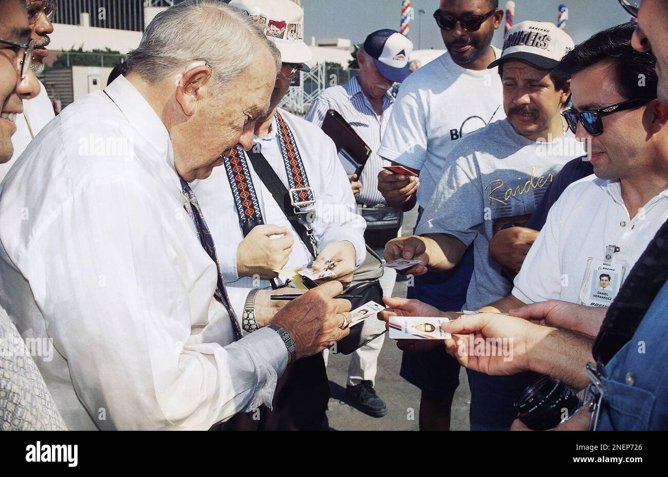 Donald Douglas Jr., whose father founded Douglas Aircraft, signs ...