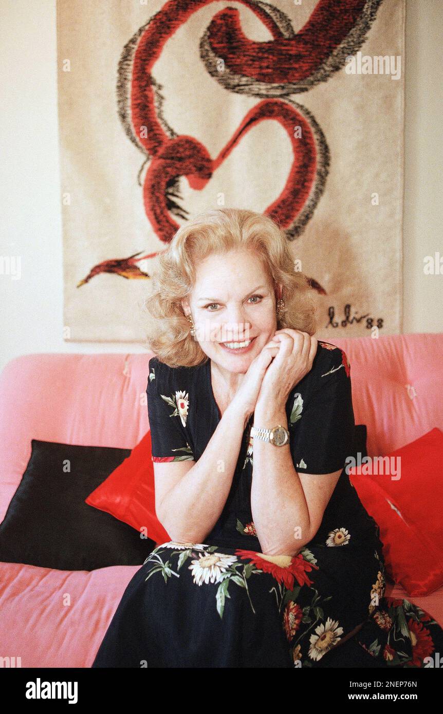 Actress Carroll Baker poses for a photo at her apartment, August 27 ...