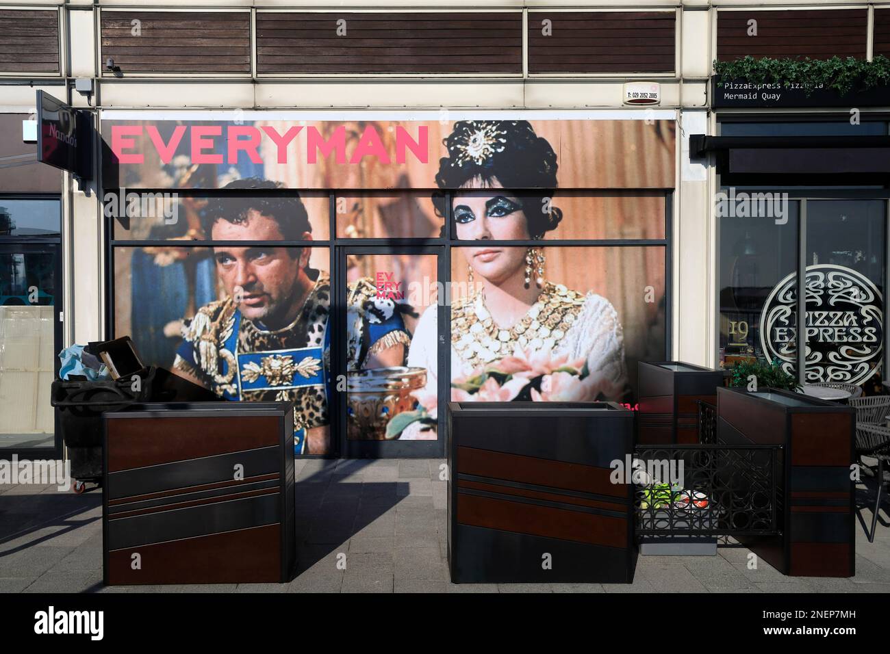 Richard Burton and Elizabeth Taylor poster at Cardiff Bay for Everyman ...