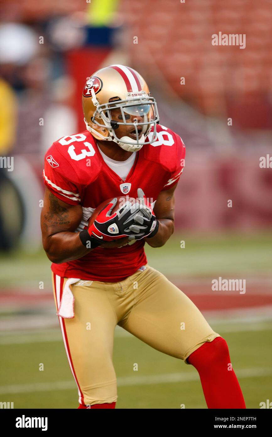 San Francisco 49ers' Arnaz Battle (83) during pregame of an NFL ...