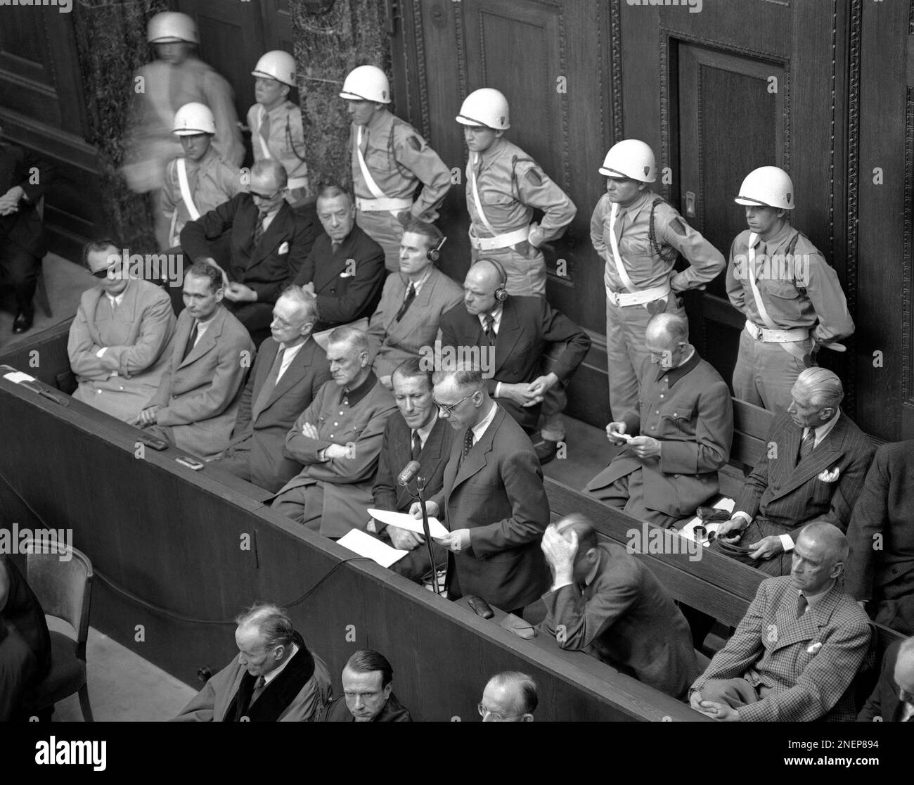 Dr. Alfred Rosenberg, Hitler?s racial theory exponent, stands before ...