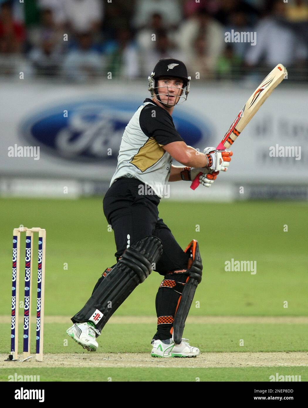 New Zealand's Neil Broom Plays a shot during their first Twenty20 ...