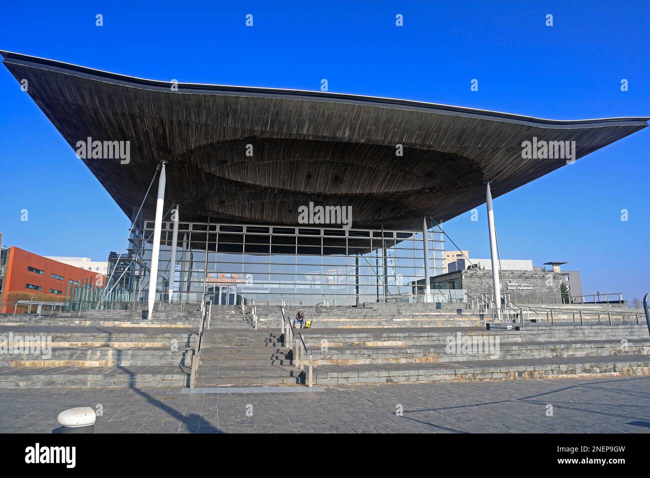 Senedd building / Welsh Parliament. Cardiff Bay. Taken February 2023 ...