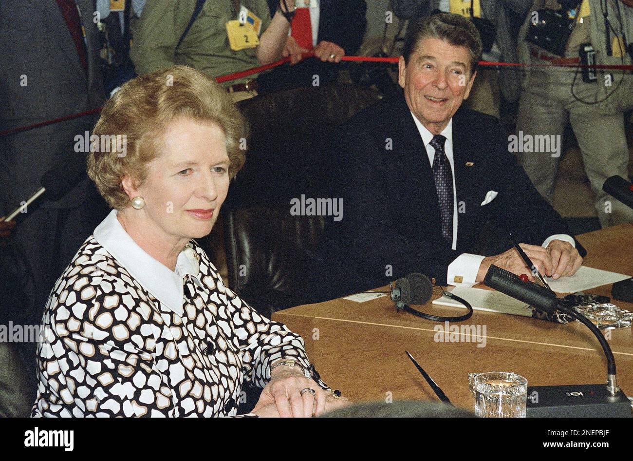 British Prime Minister Margaret Thatcher and U.S. President Ronald ...