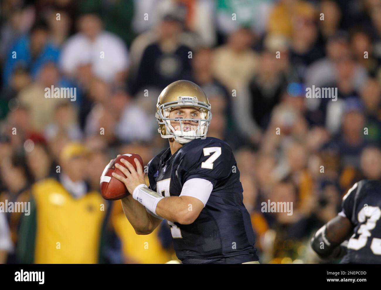 Notre Dame quarterback Jimmy Clausen (7) during the fourth quarter of ...