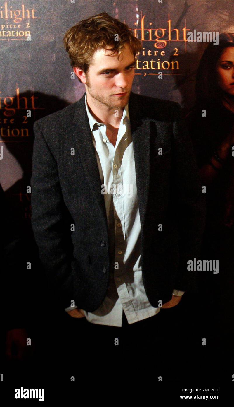 British actor Robert Pattinson poses as he promotes his film "The ...