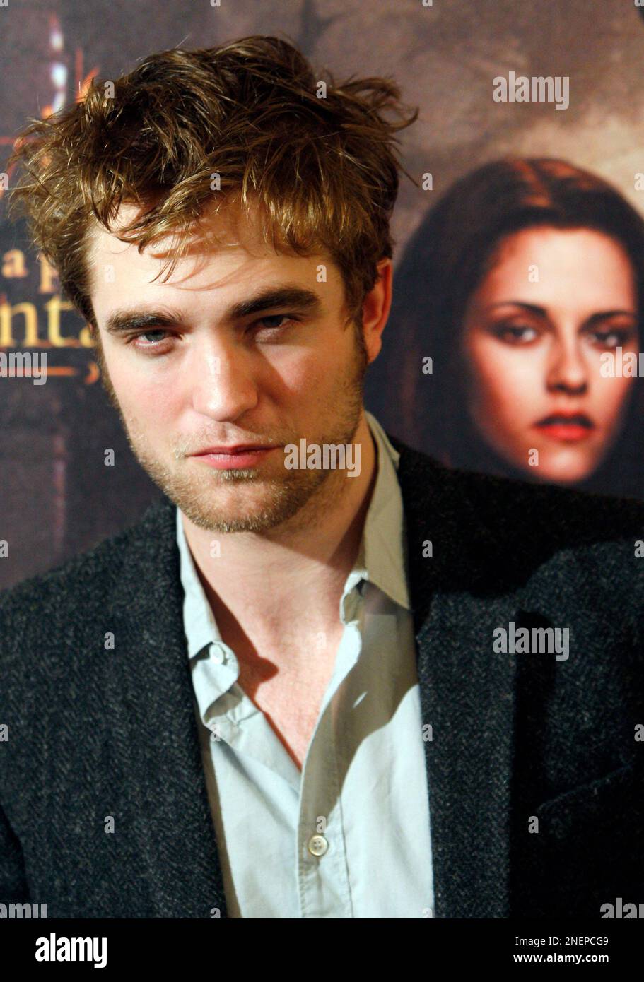 British actor Robert Pattinson poses as he promotes his film "The ...