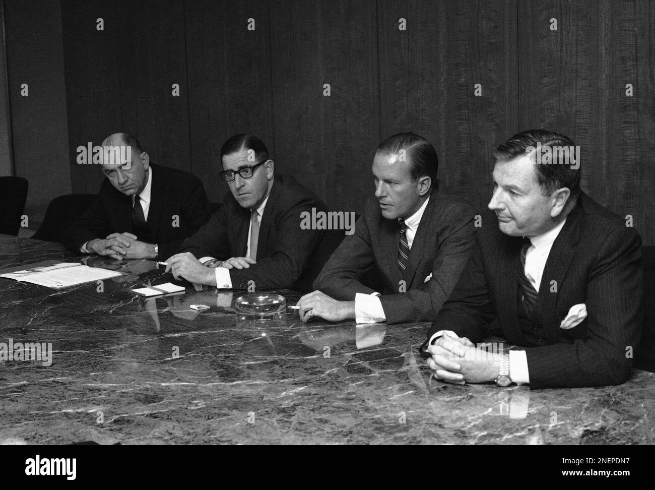 David Rockefeller, right, President of Chase Manhattan Bank since 1961 ...