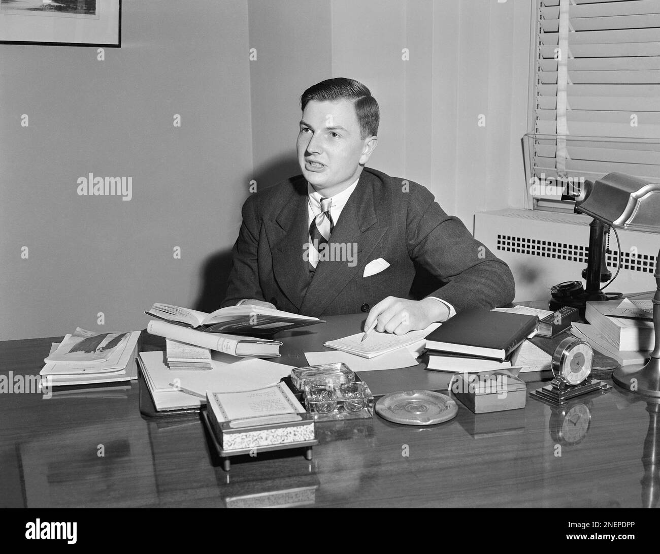 David Rockefeller, youngest son of John D. Rockefeller Jr., in his ...