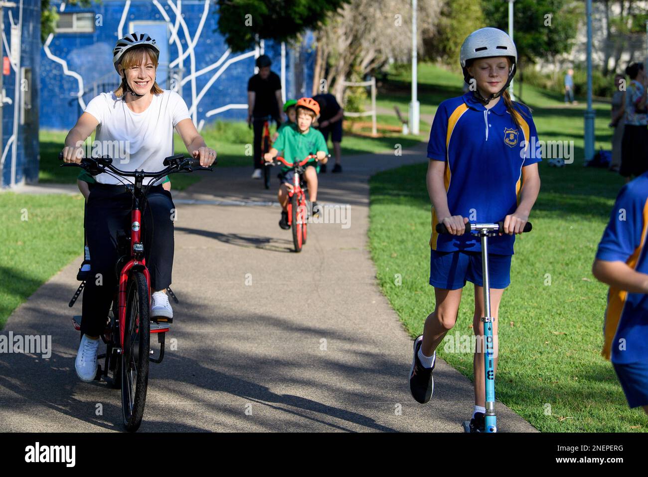NSW Shadow Minister for Transport Jo Haylen (left) is seen joined by ...