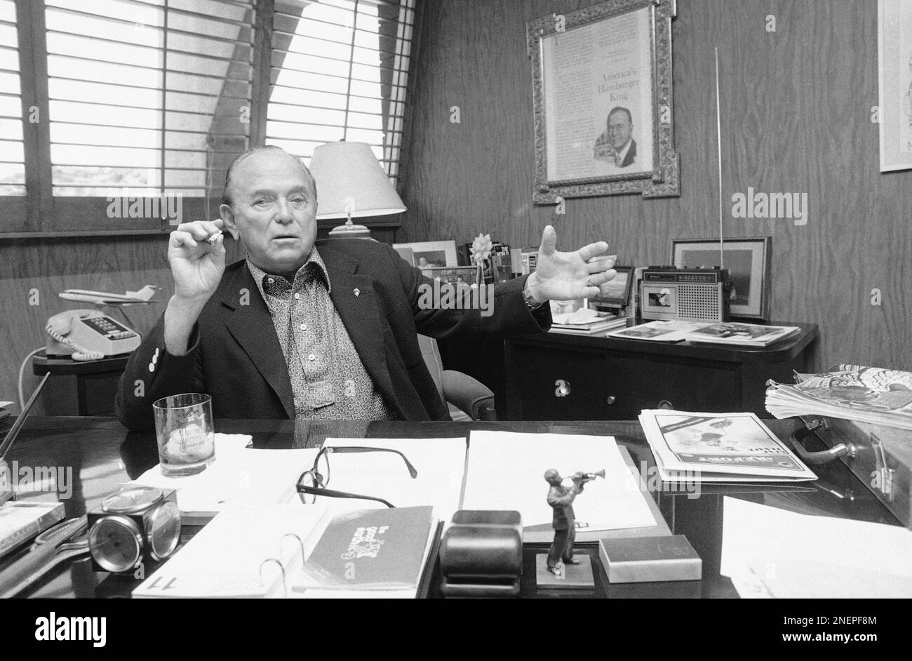 Ray Kroc, owner of McDonald?s hamburger chain and the San Diego Padres ...