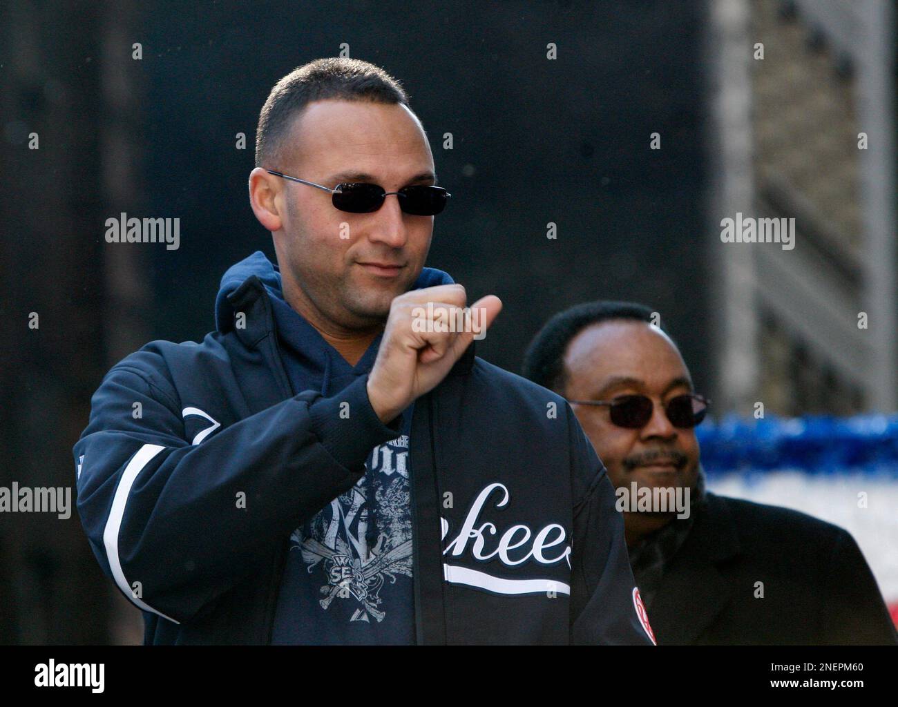 New York Yankees shortstop Derek Jeter is shown with his father Charles ...