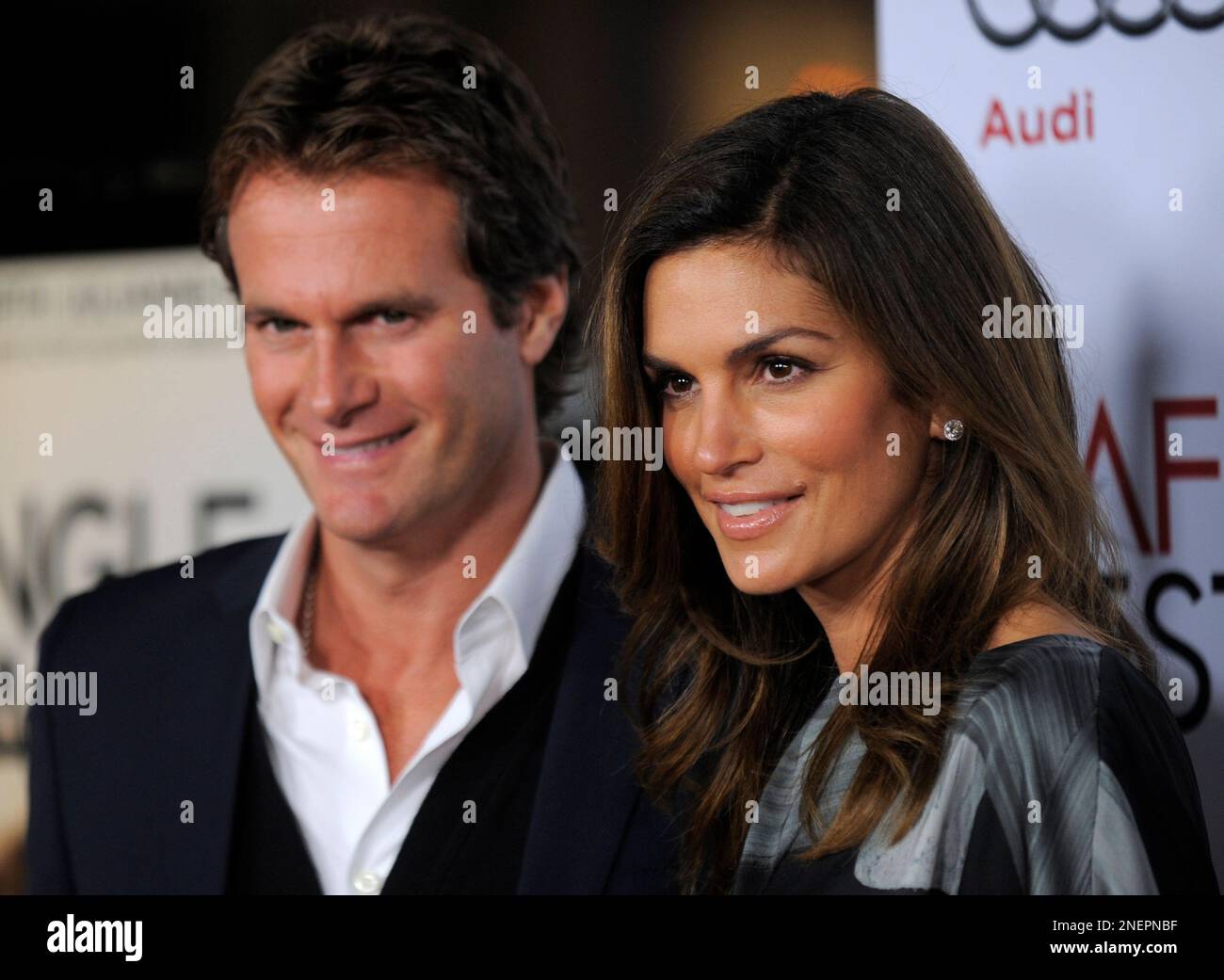 Cindy Crawford and her husband Randy Gerber arrive at the premiere of ...