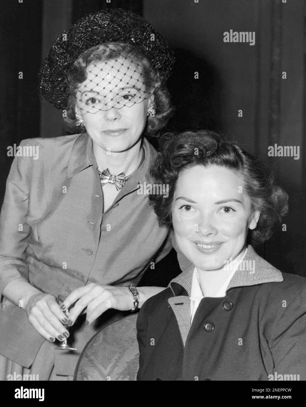 Kathryn Grayson, right, Hollywood singing star, and Ethel Smith who has ...