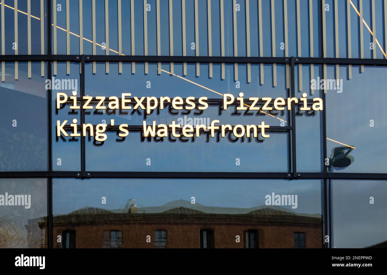 Pizza Express Pizzeria at King's Waterfront in Liverpool Stock Photo ...