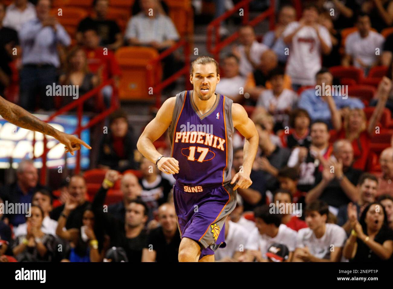 Phoenix Suns Louis Amundson during NBA basketball action in Miami ...