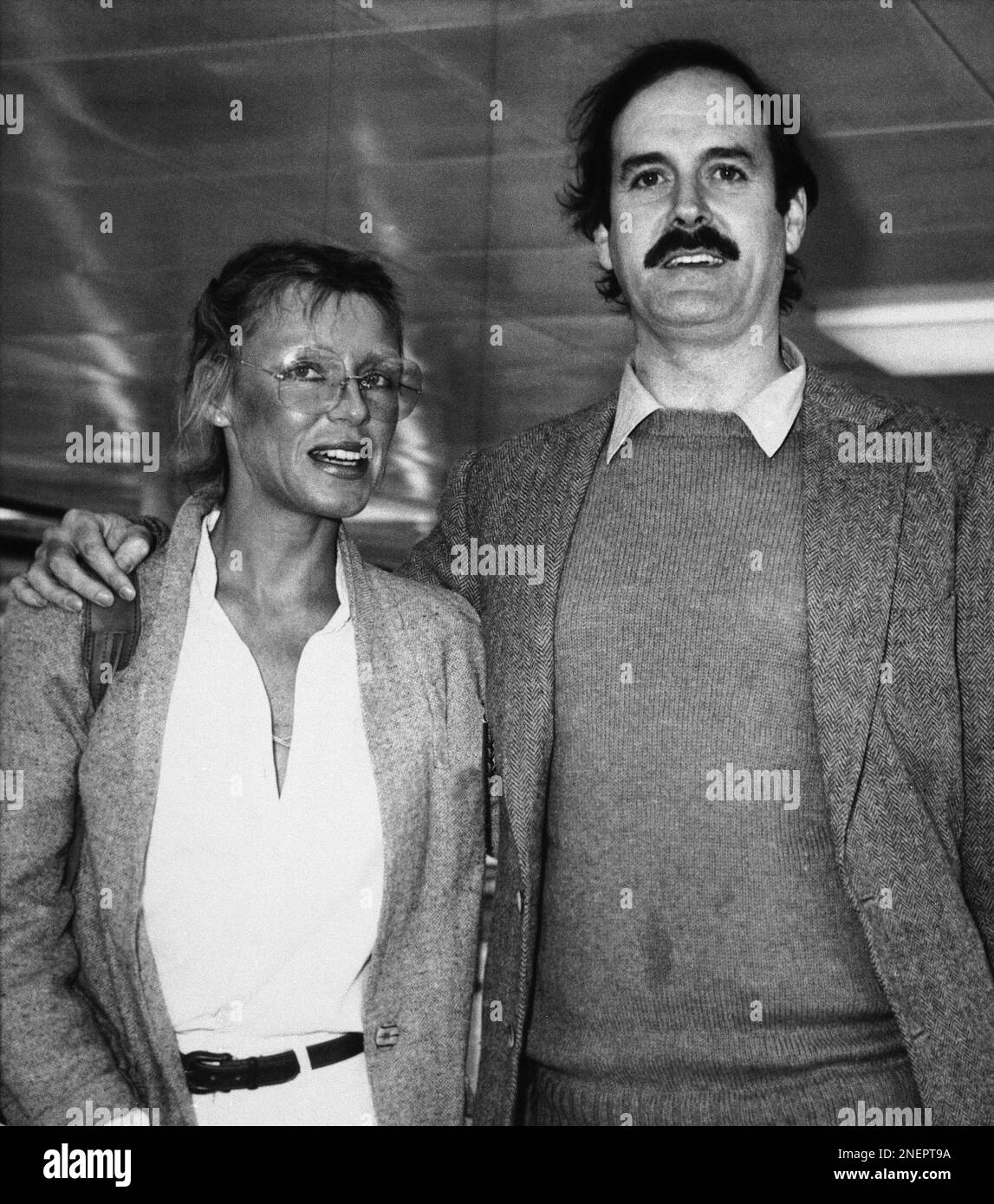 British comedy writer and actor John Cleese and his wife, American ...