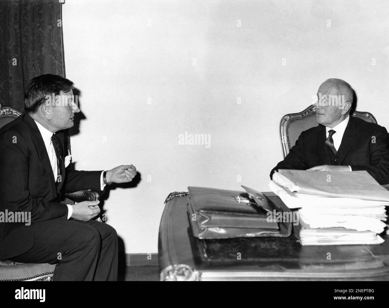 David Rockefeller, left, President of the Chase Manhattan Bank of New ...