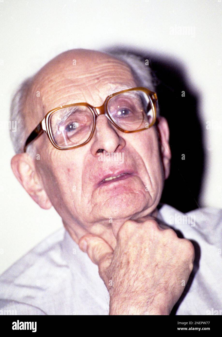 Portrait of French anthropologist Claude Levi-Strauss, widely ...