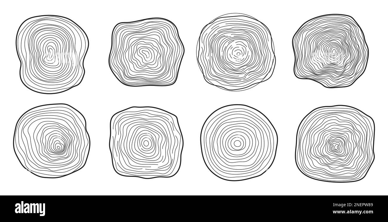 Tree trunk cuts vector in hand drawn sketch. Bark of tree with cracks ... Tree trunk cuts vector in hand drawn sketch. Bark of tree with cracks ...
