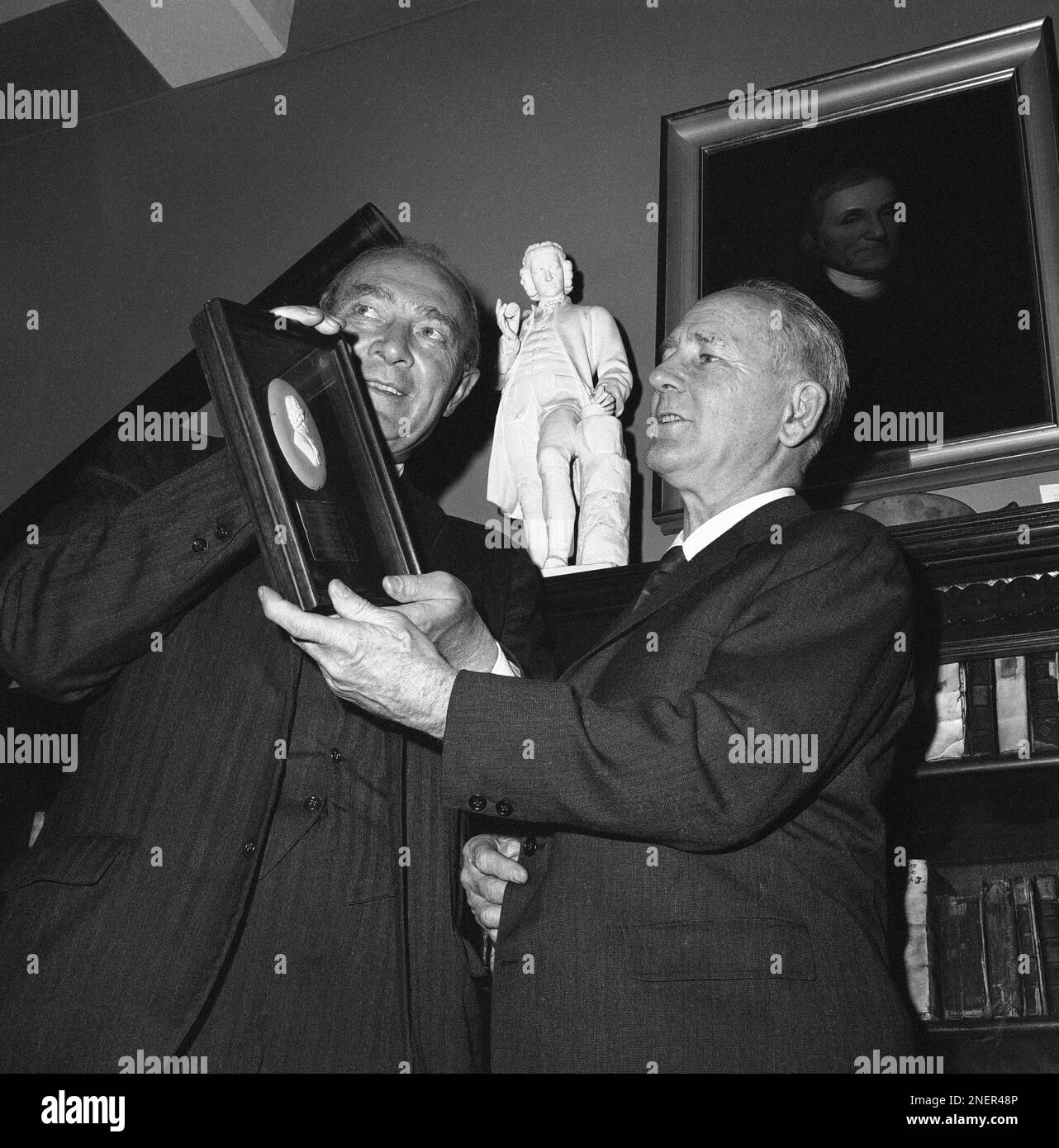 George W. Beadle, right, President of the University of Chicago ...