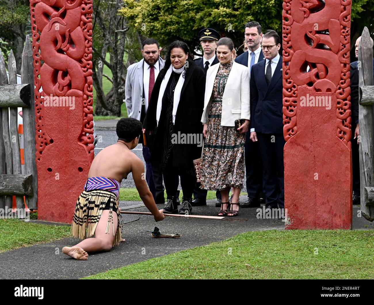 Crown Princess Victoria and Prince Daniel attend a welcome ceremony at ...