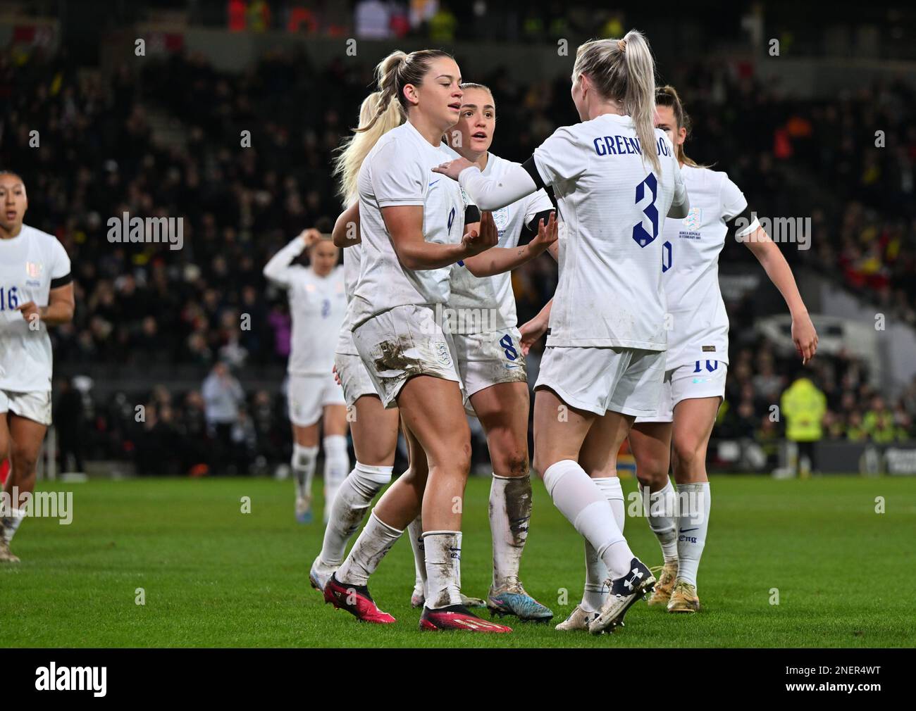 Alessia Russo of England pictured celebrating after scoring a goal ...
