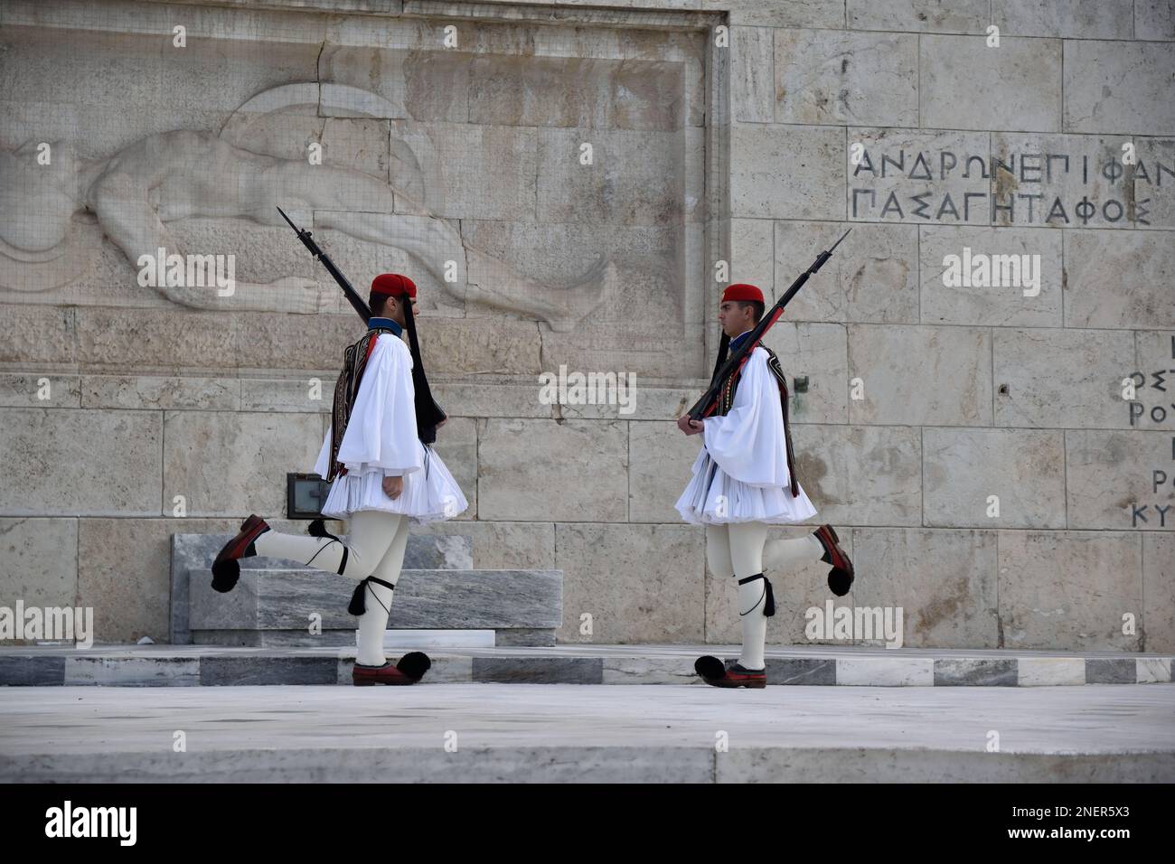 Athens greece changing guards evzones hi-res stock photography and ...