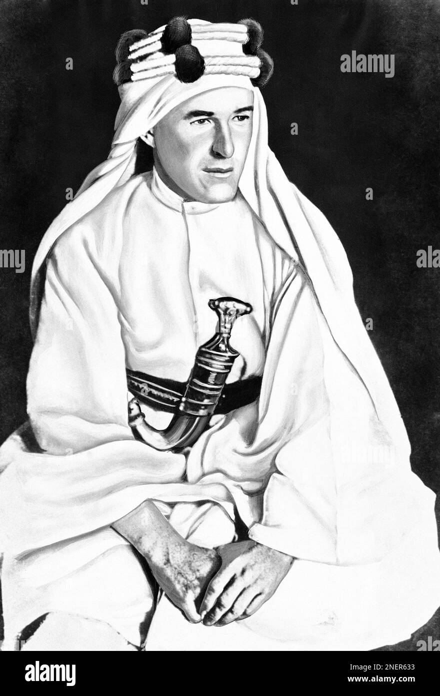 T.E. Lawrence, better known as Lawrence of Arabia, is shown, April 1941 ...