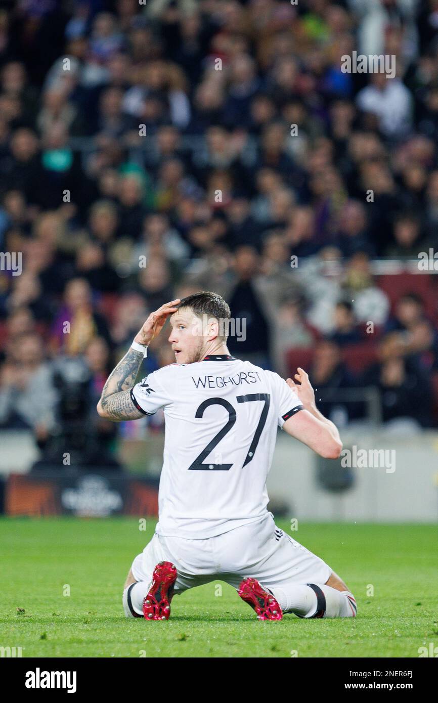 Barcelona, Spain. 16th Feb, 2023. Weghorst in action during the Uefa ...