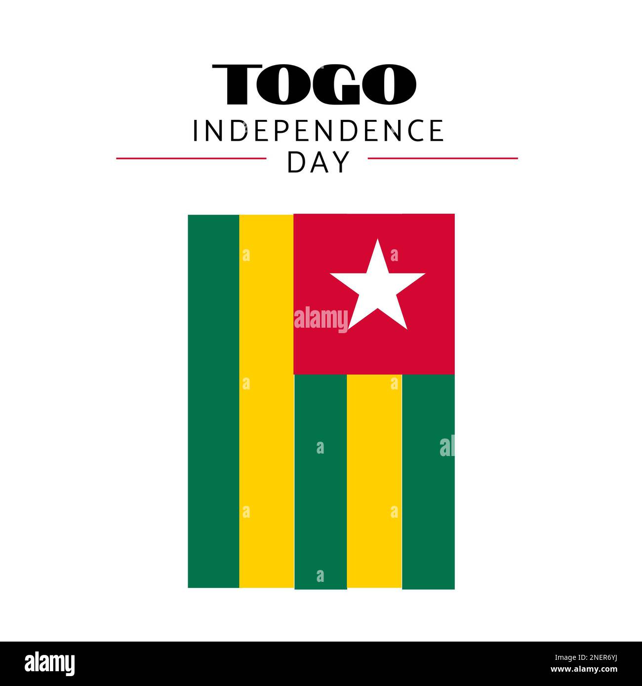 Composition of togo independence day text over flag of togo Stock Photo ...