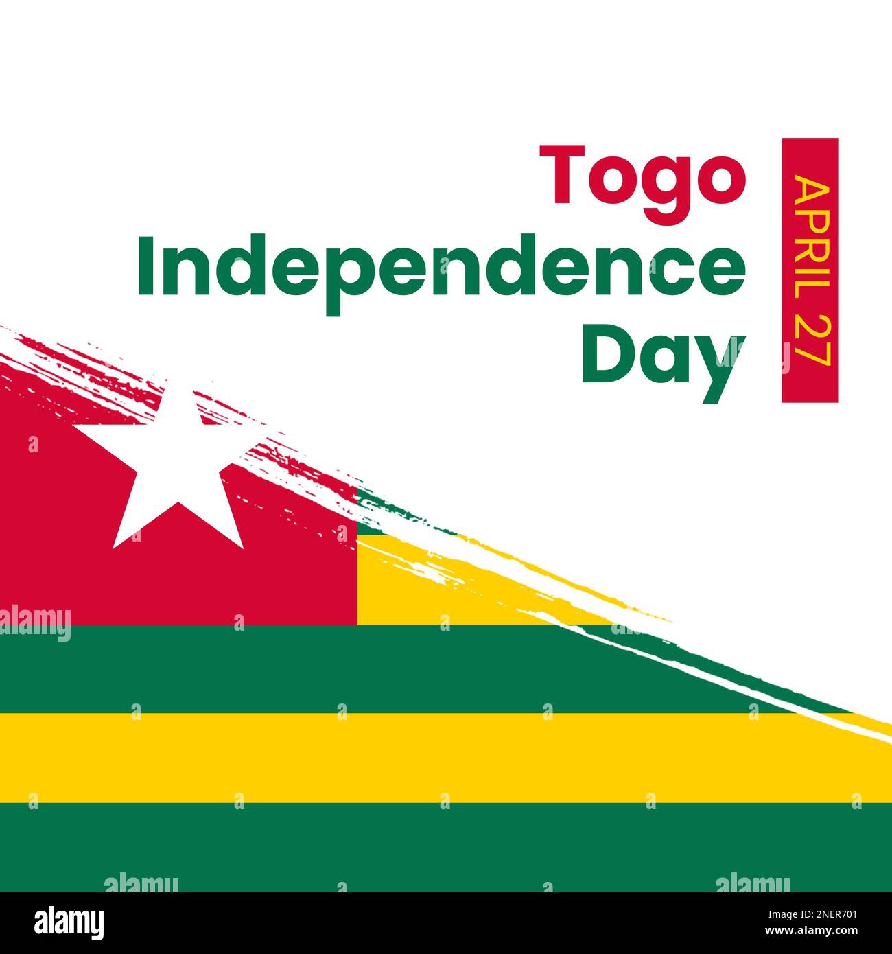 Composition of togo independence day text over flag of togo Stock Photo ...