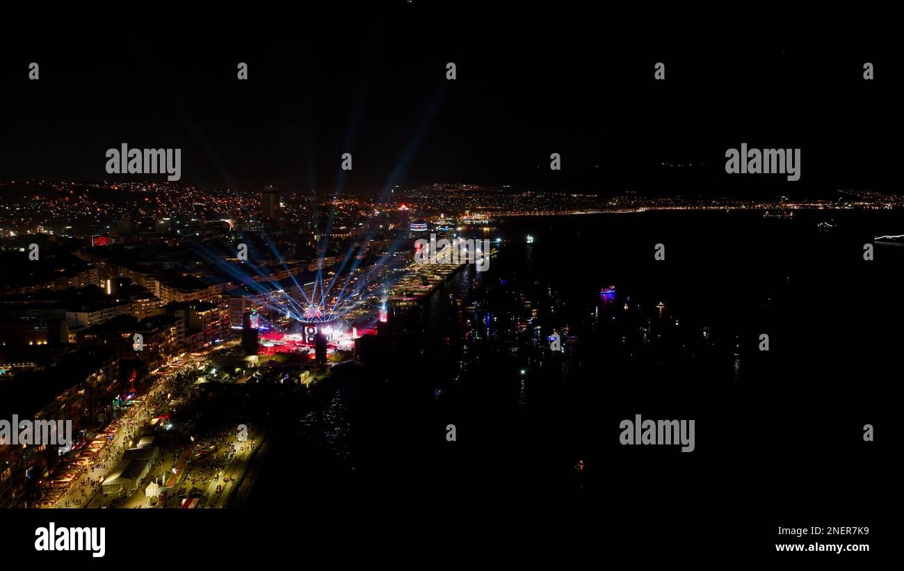 Drone image of the most crowded concert of turkey in celebration of the ...