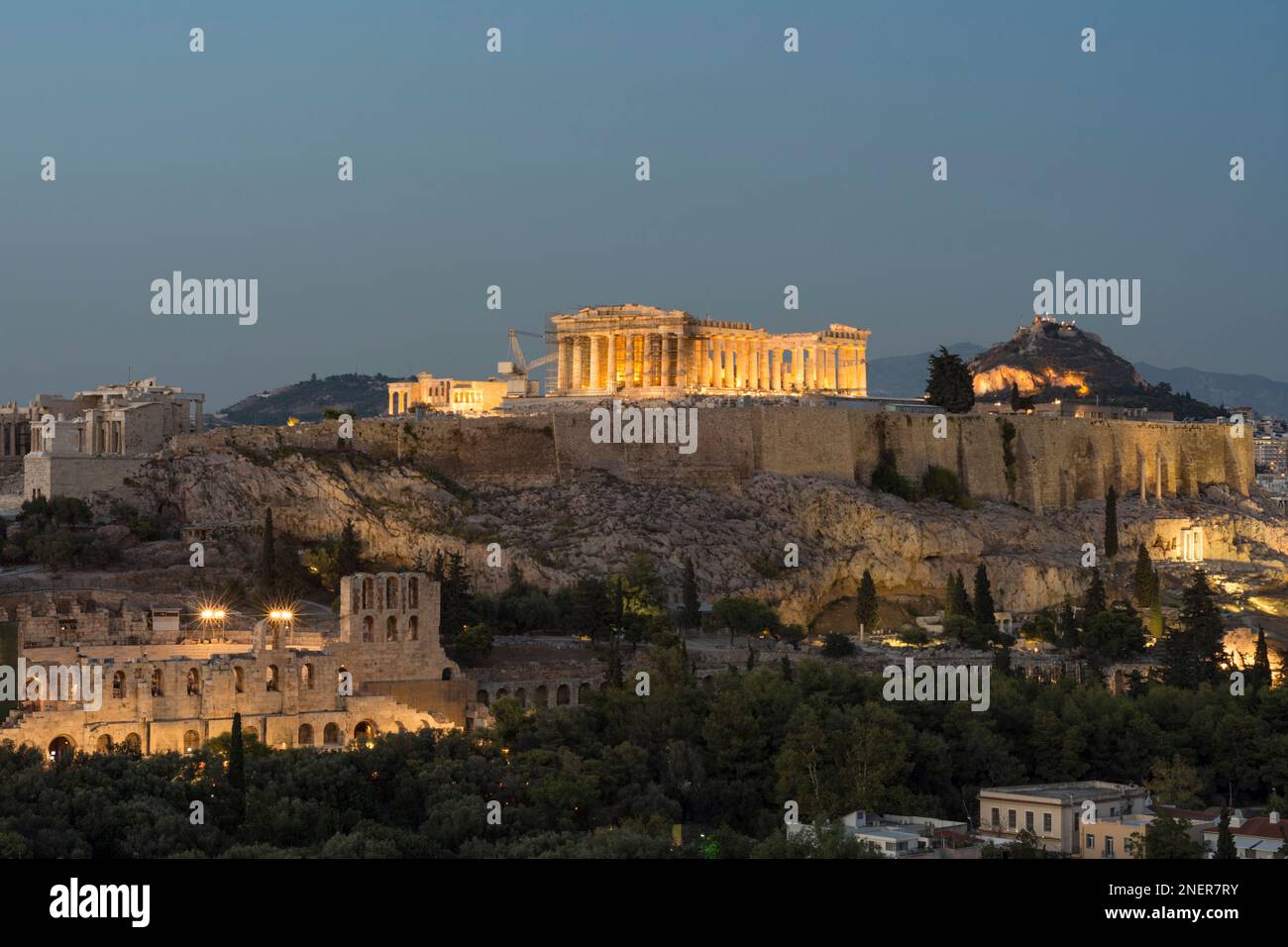 Acropolis of athens night hi-res stock photography and images - Alamy