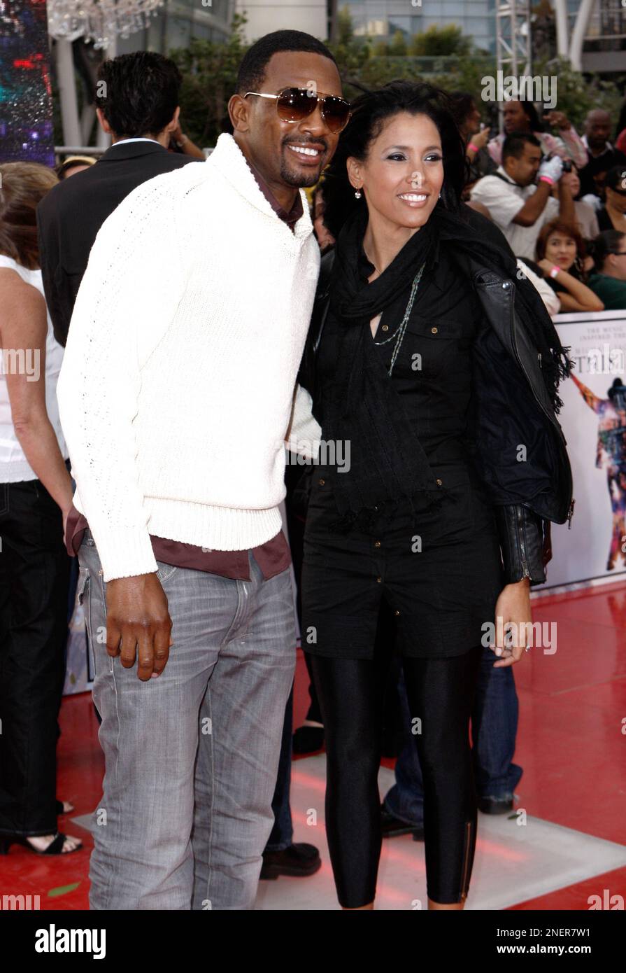 Bill Bellamy and his wife Kristen arrive to the premiere of Michael ...