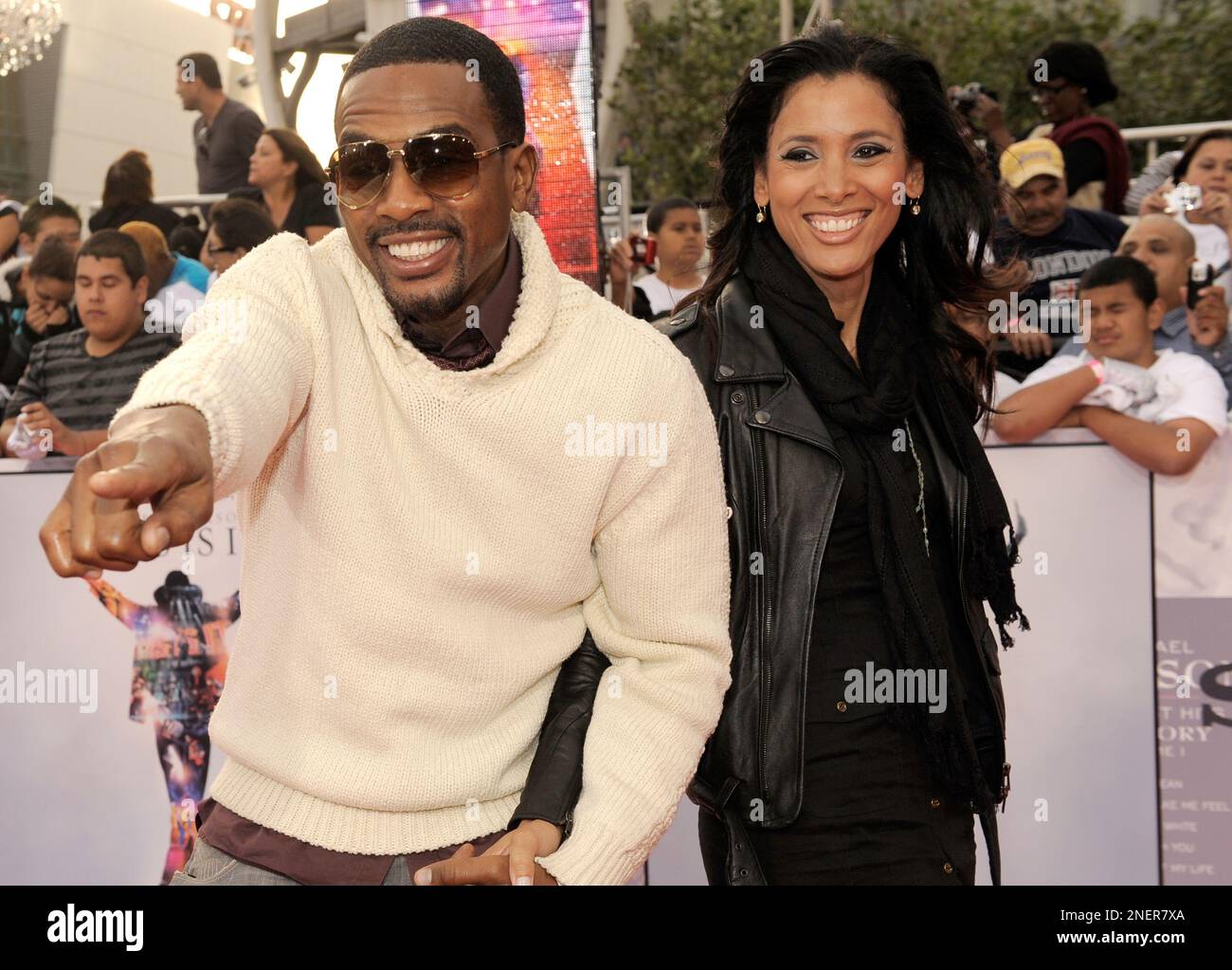 Bill Bellamy and his wife Kristen arrive to the premiere of Michael ...