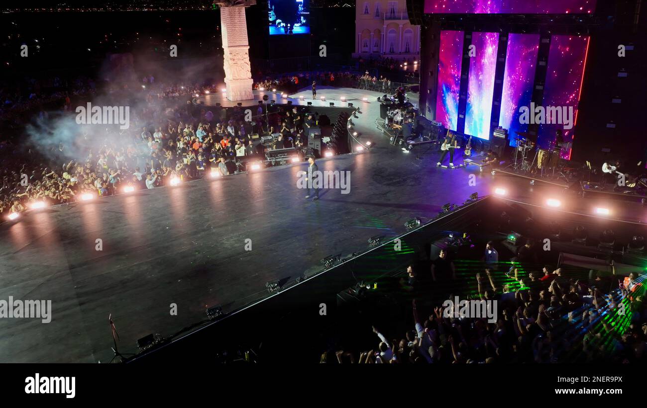 Drone image of the most crowded concert of turkey in celebration of the ...