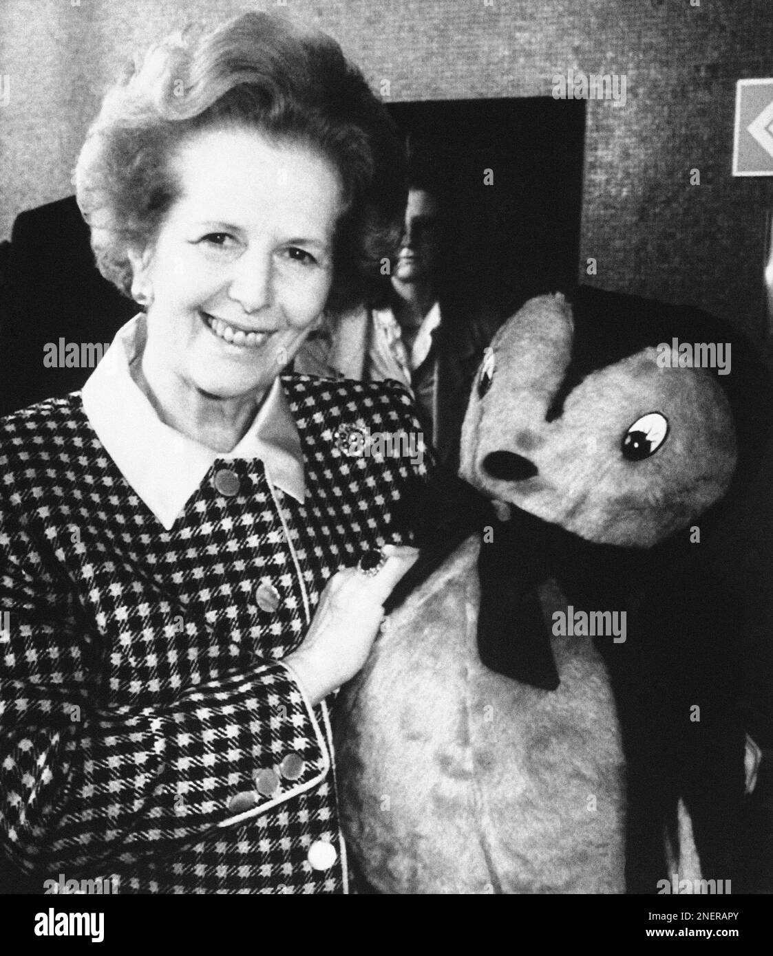 British Prime Minister Margaret Thatcher in London on Friday, April 14 ...