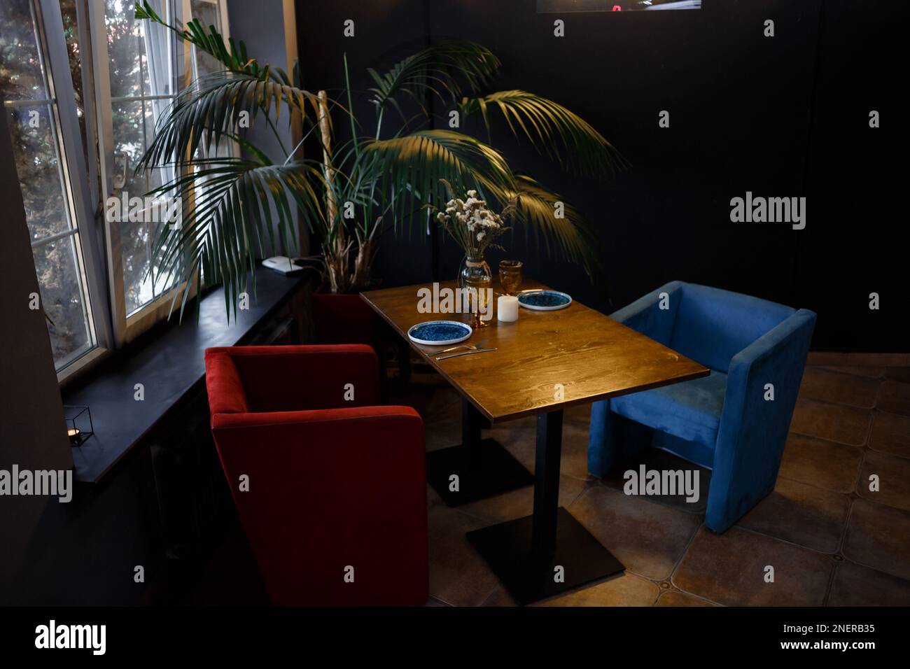 Interior of modern room with comfortable workplace. High quality photo ...